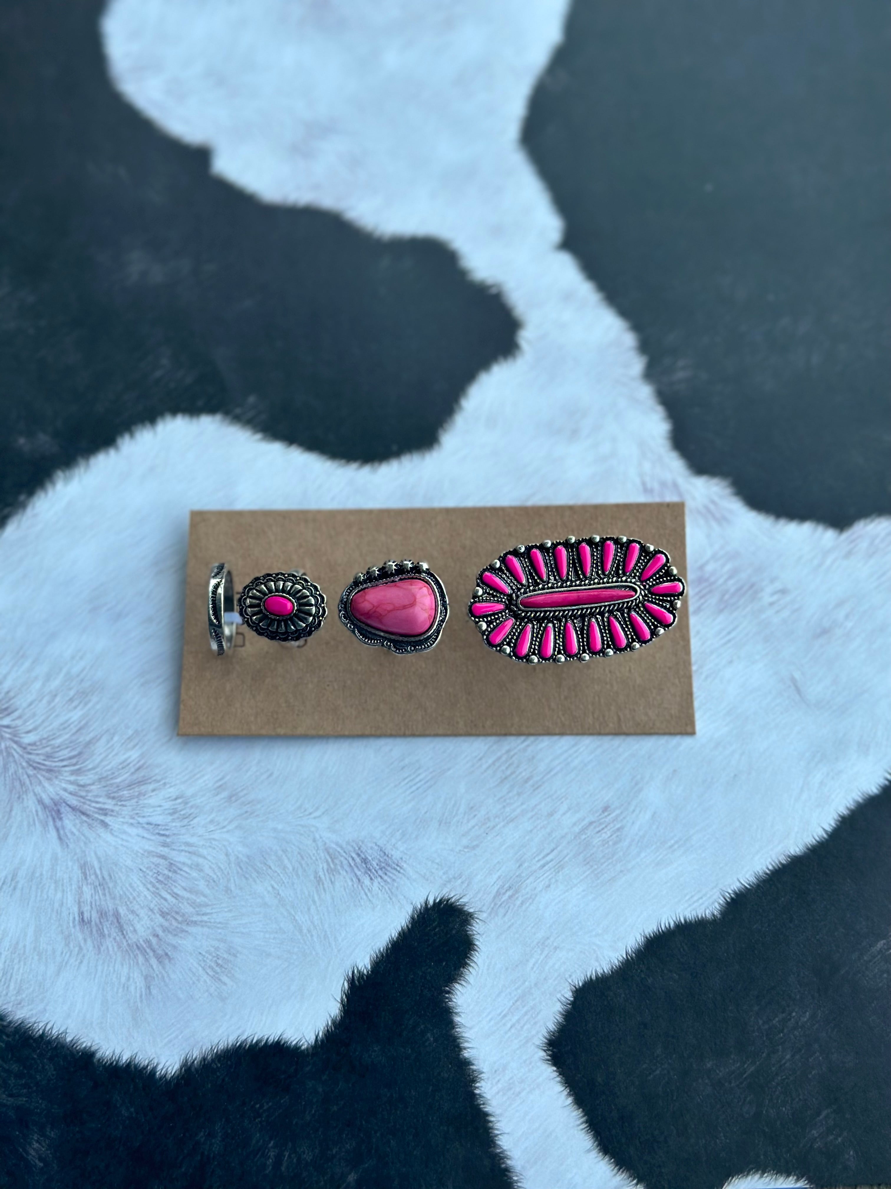 Fuchsia Ring 4 Piece Set – HEAD OVER BOOTS
